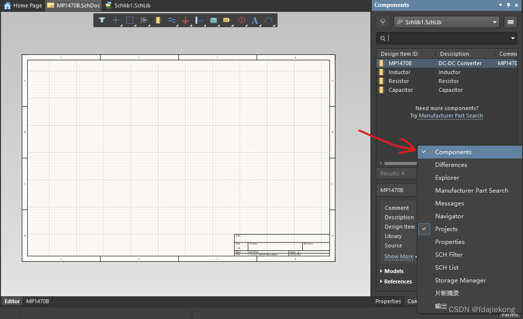第25课 绘制原理图——在原理图上放置元器件_schlib文件怎么添加到原理图里-CSDN博客