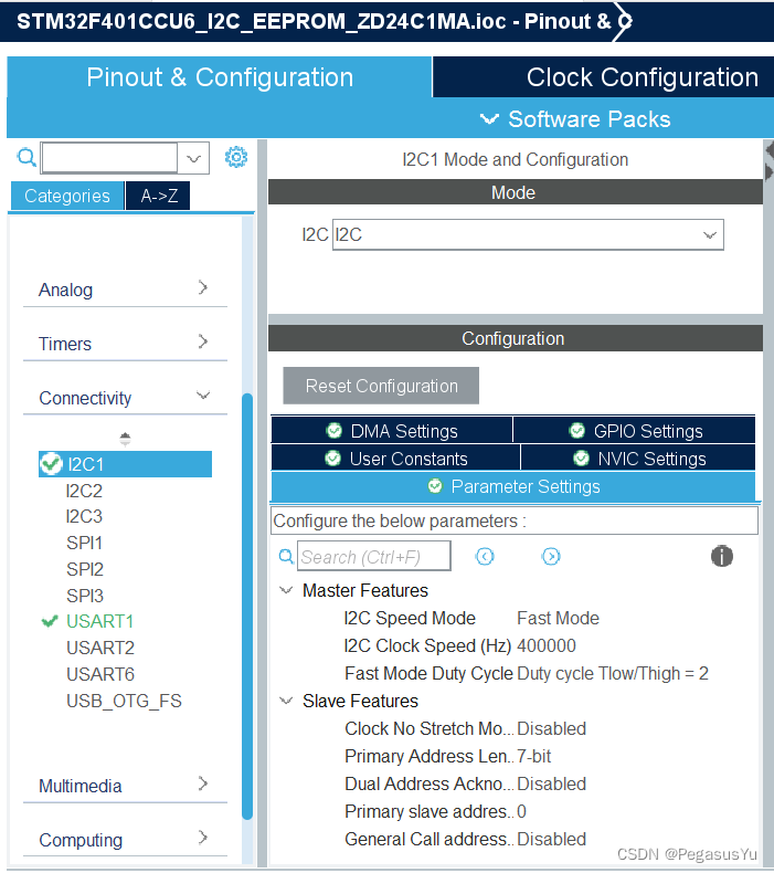 STM32存储左右互搏 I2C总线读写EEPROM ZD24C1MA-CSDN博客