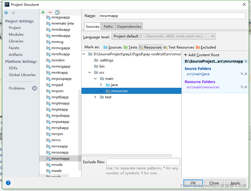 多模块项目提示“Module ** must not contain source root **. The root already belongs to module **”的解决办法 ...
