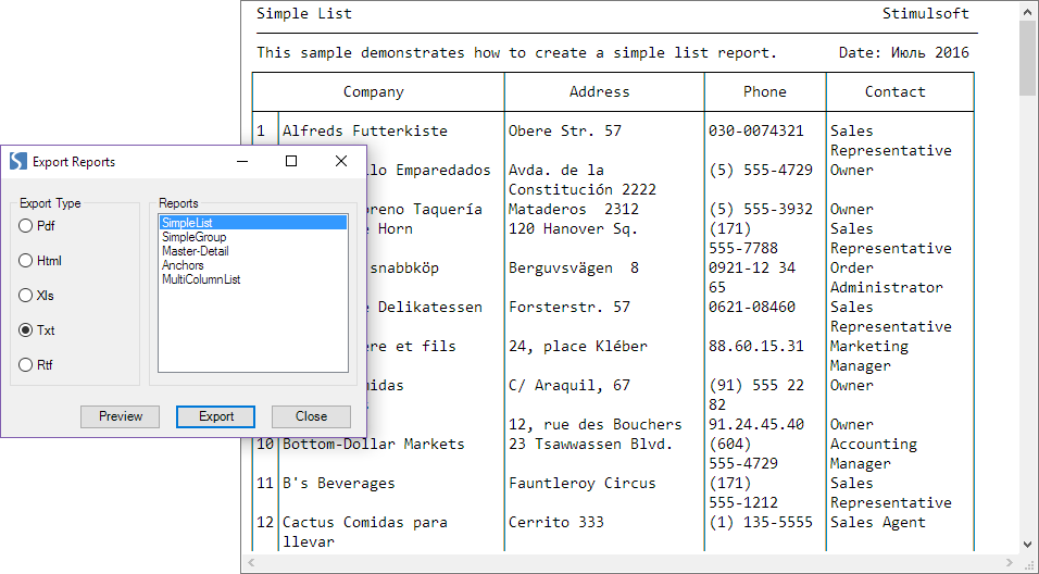 【Stimulsoft Reports.WinForms教程】从代码中将报表导出为必要的格式_report.exportdocument-CSDN博客