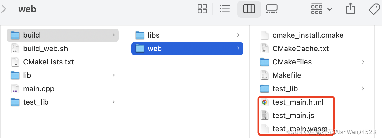 Emscripten + CMakeLists.txt 将 C++ 项目编译成 WebAssembly(.wasm)/js，并编译 Html 测试_emscripten cmake-CSDN博客