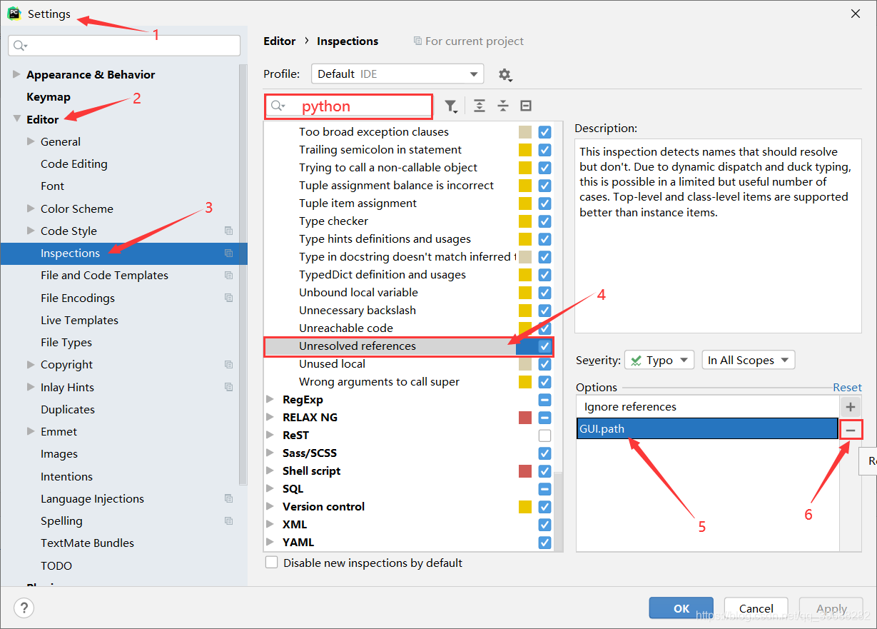 pycharm提示错误，误点Ignore unresolved reference解决方法_ignore an unresolved reference-CSDN博客