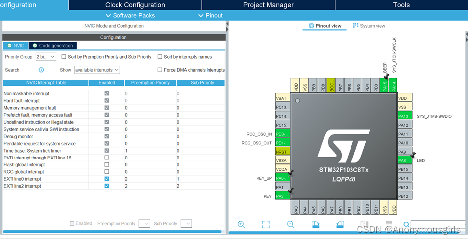 STM32CubeIDE基础学习-EXTI外部中断实验_stm32cubeide 外部中断-CSDN博客