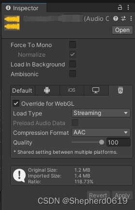 【小妙招】一招解决Unity WebGL下AudioClip不工作问题_webgl audio-CSDN博客