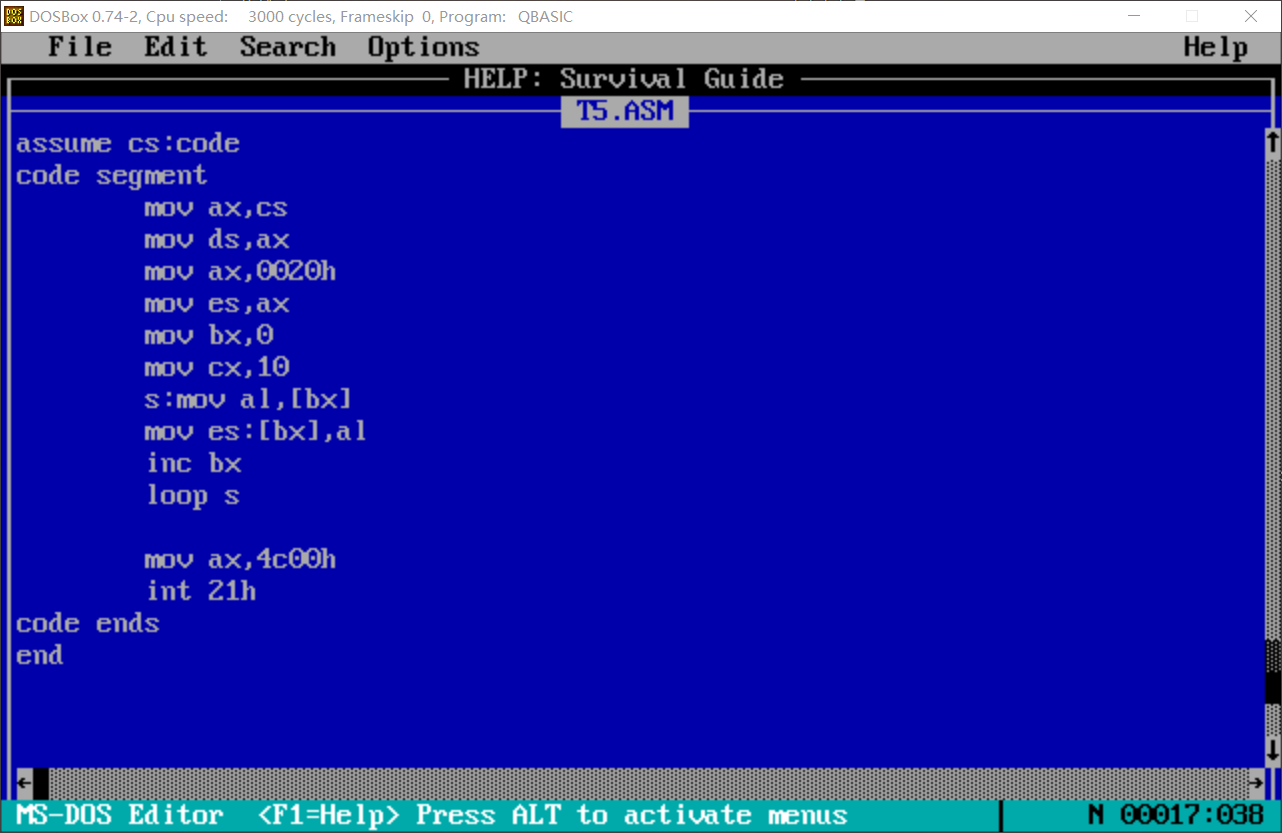 【汇编语言实验四】[bx]和loop的使用_实验4 [bx]和loop的使用-CSDN博客