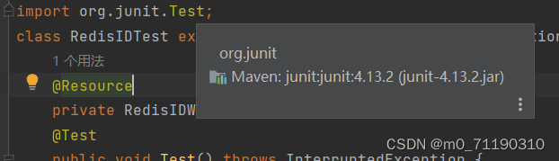 Springboot测试类提示没有发现测试(junit4和junit5注解) Csdn博客