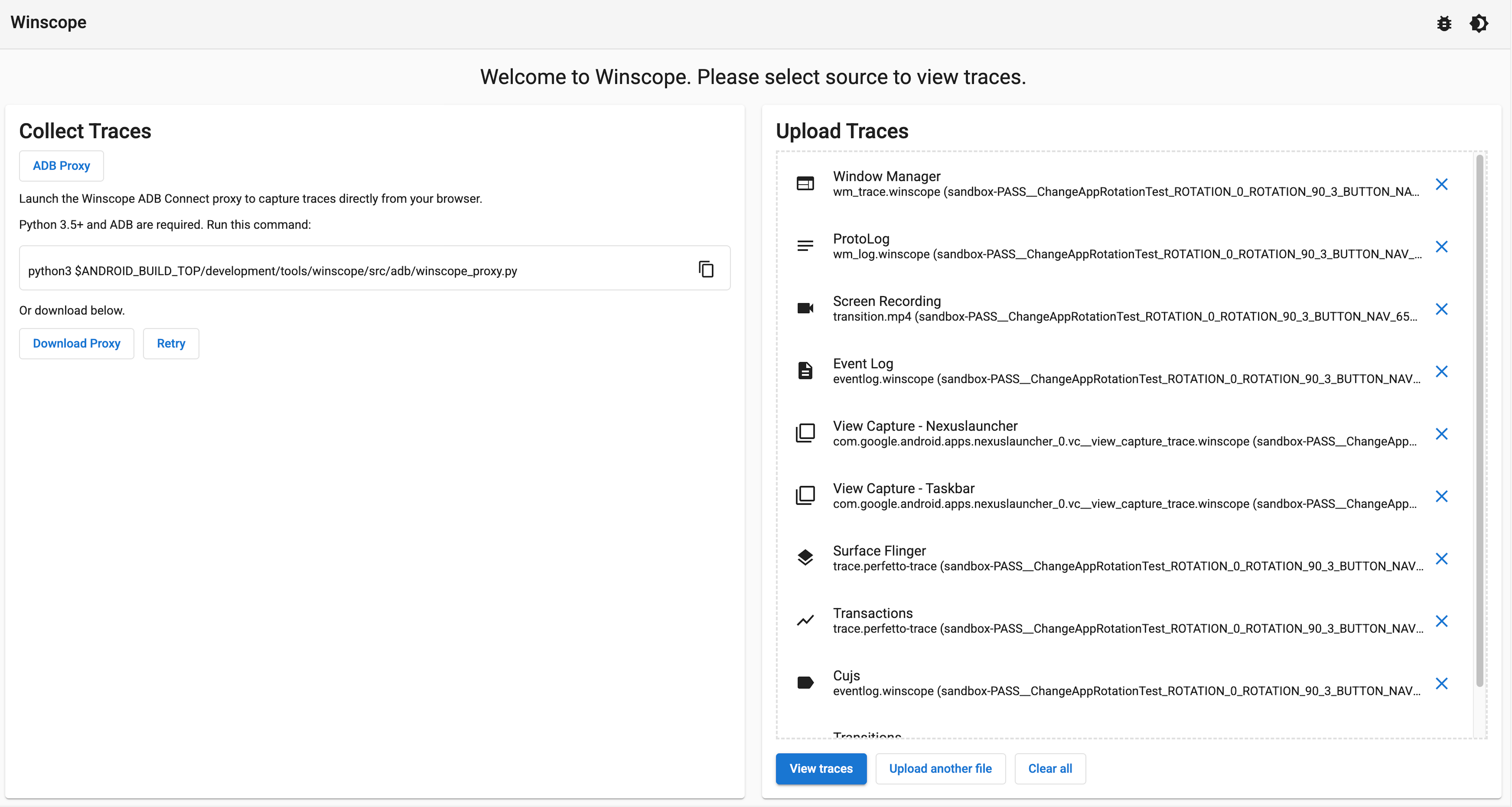 Android 使用 Winscope 跟踪窗口转换_android winscope-CSDN博客