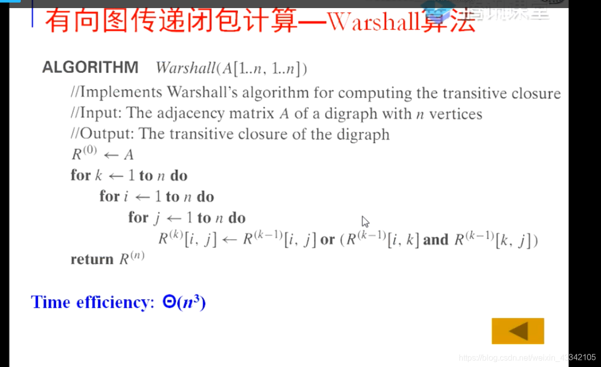 动态规划之有向图传递闭包的计算warshall算法图解详warshall算法求传递闭包图解 Csdn博客