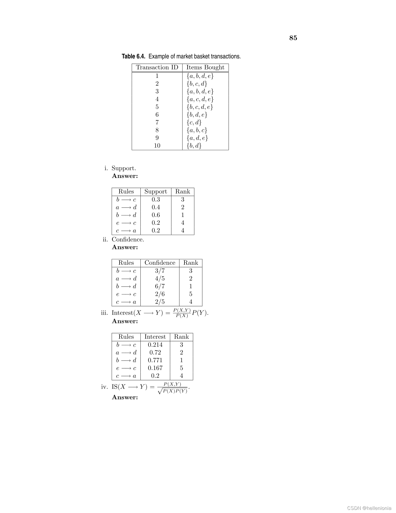 【数据挖掘导论课后习题答案】第6章 Association Analysis: Basic Concepts and Algorithms（含英文原版）_数据挖掘导论课后题答案-CSDN博客