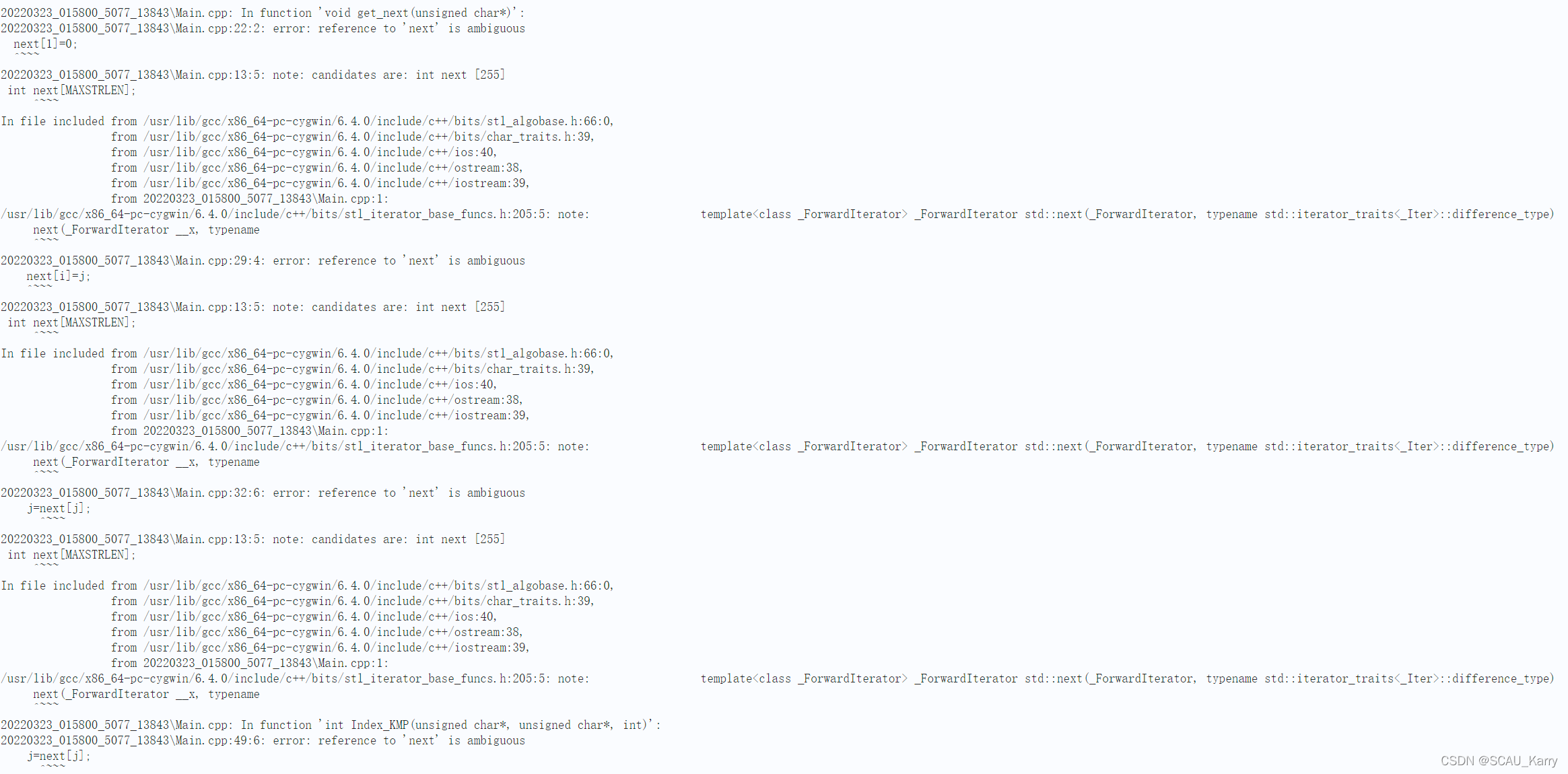 SCAU华南农业大学数据结构8592 KMP算法-CSDN博客