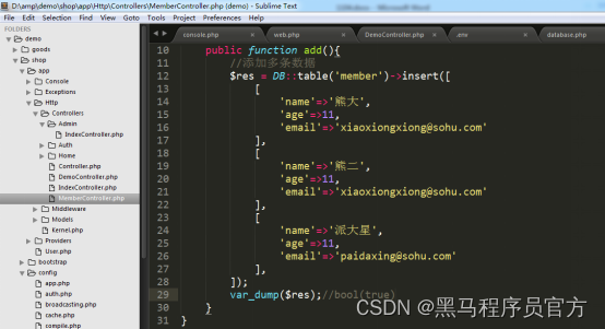 【在线教育案例】laravel当中的db类操作数据库laravel Db Csdn博客