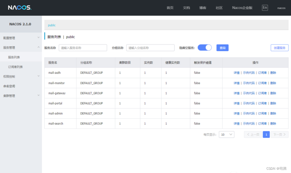 Mall微服务版本全面升级，支持最新版SpringCloud_springcloud mall-swarm-CSDN博客
