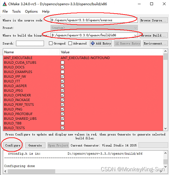 使用cmake对opencv源码进行编译（x86）32位库编译好的opencv X86版本 Csdn博客 9175