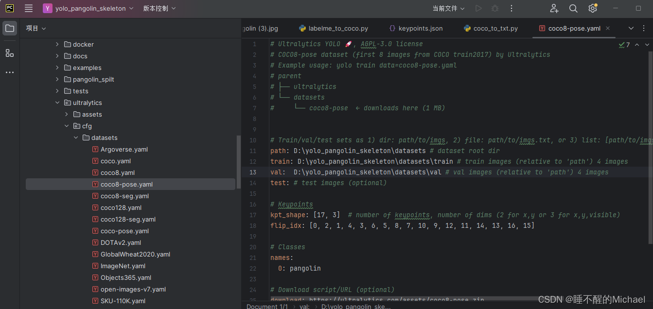 yolov8姿态检测，骨架提取实操步骤_yolo姿态识别-CSDN博客