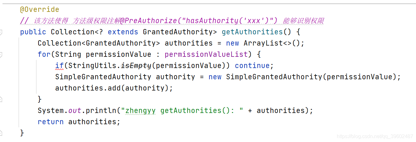 springsecurity通过注解@PreAuthorize(“hasAuthority(‘xxx‘)“)实现方法级权限管理_preauthorize注解 hasauthority-CSDN博客