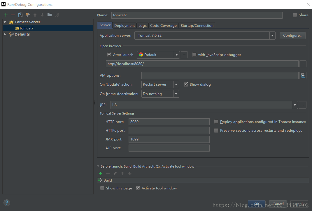 Application Server was not connected before run configuration stop, reason: Unable to ping ...