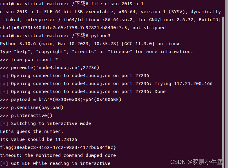BUUCTF-PWN-ciscn_2019_n_1-CSDN博客