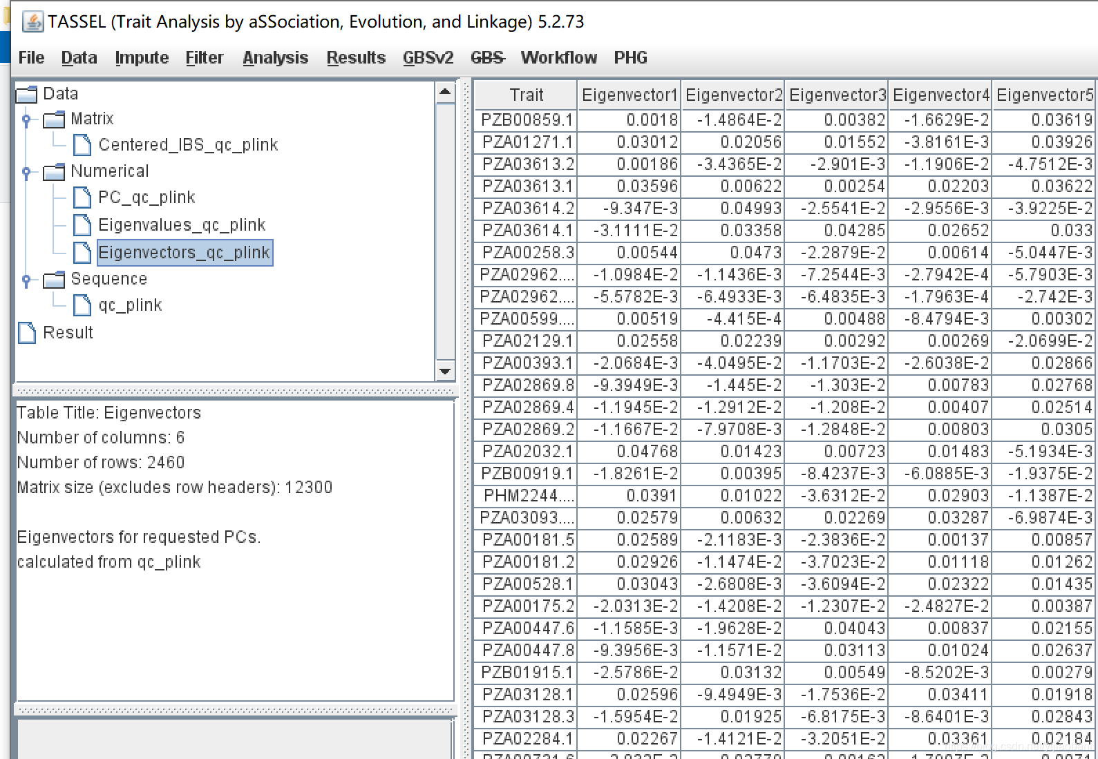 使用TASSEL学习GWAS笔记（3/6）：基因型数据可视化：kingship，PCA，MDS_tassel gwas-CSDN博客