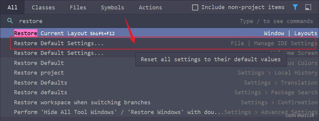 恢复IDEA2021默认设置方法-CSDN博客