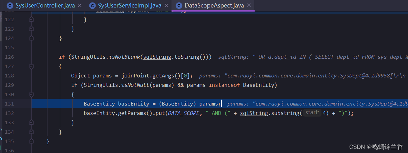 【学习】若依源码（前后端分离版）之 “ 用户管理根据不同角色、部门显示数据范围”_若依 源码学习-CSDN博客