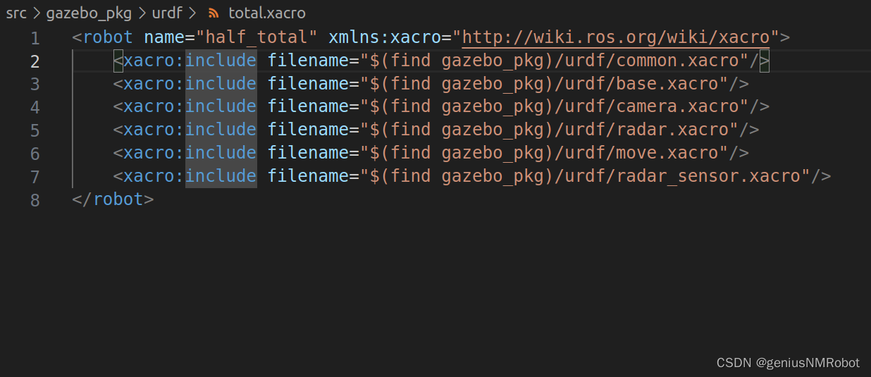 xacro文件＜include＞标签_xacro:include-CSDN博客