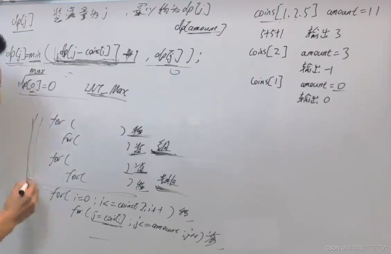 LeetCode 322.零钱兑换 完全背包 + 动态规划_322. 零钱兑换-CSDN博客