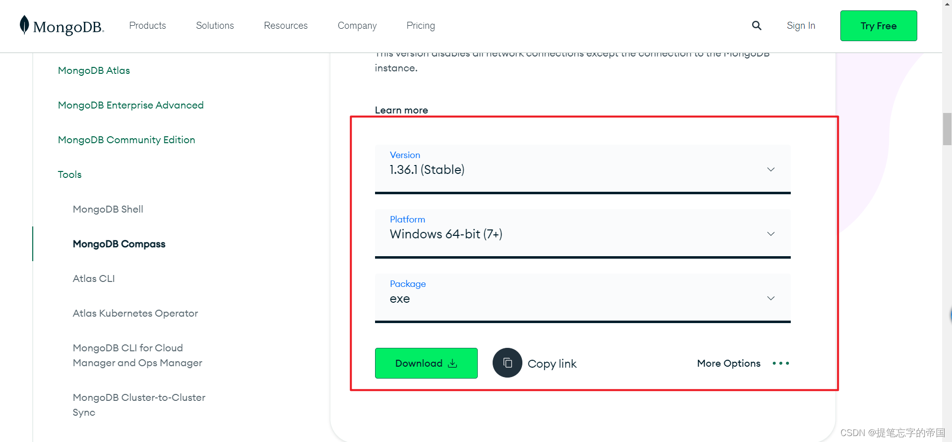 【MongoDB】windows安装MongoDB6.0.5+可视化界面软件_mongodb可视化界面-CSDN博客