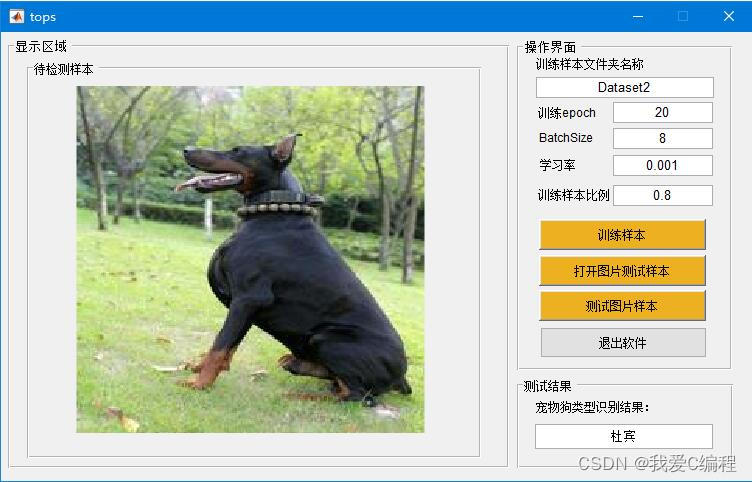 m基于深度学习网络的宠物狗种类识别系统matlab仿真,带GUI界面_matlab神经网络识别猫狗-CSDN博客