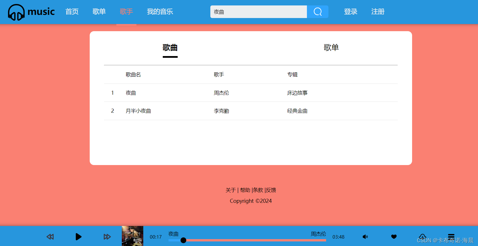 基于javaspringbootvue前后端分离音乐播放器系统设计与实现有视频讲解java后端管理系统 Csdn博客