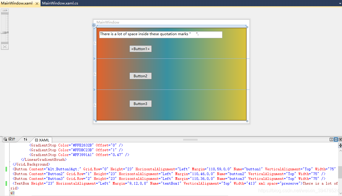 WPF学习笔记——1）XAML基础_xaml grid.background 分三部分-CSDN博客