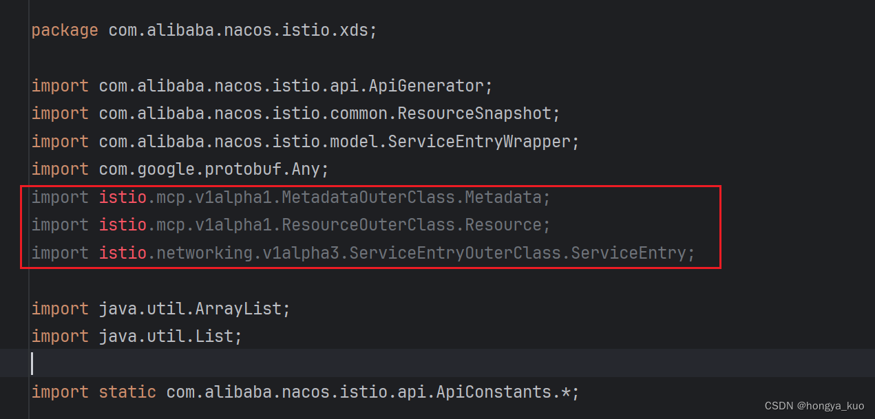 源码启动nacos2 X,以及解决遇到的问题 Istio Mcp V1alpha1 Metadataouterclass Metadata Csdn博客