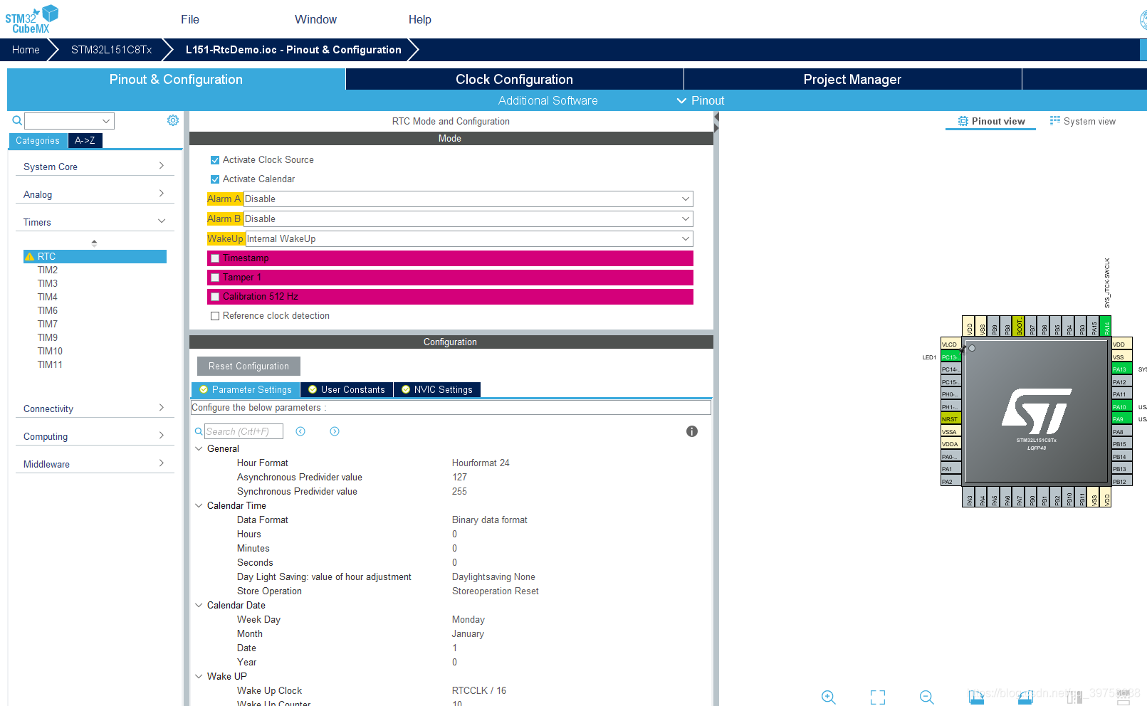 HAL库STM32L151 万年历_基于stm32hal库设计的显示屏万年历-CSDN博客