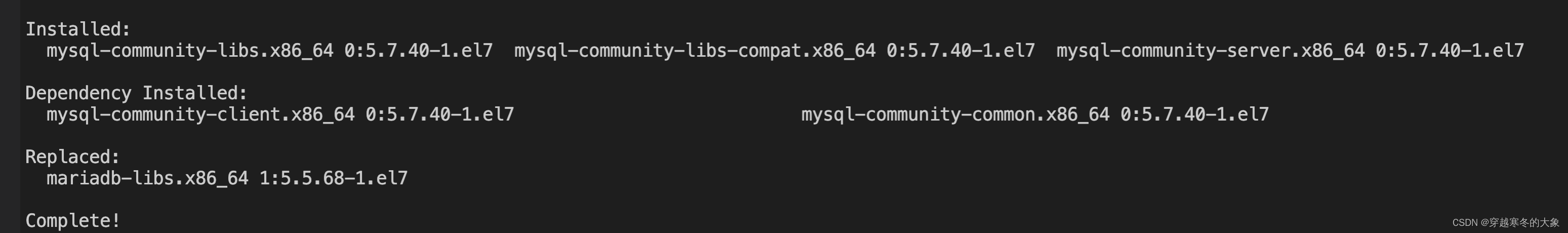 在Linux CentOS上安装mysql5.7_mysql57-community-release-el7-11.noarch.rpm-CSDN博客