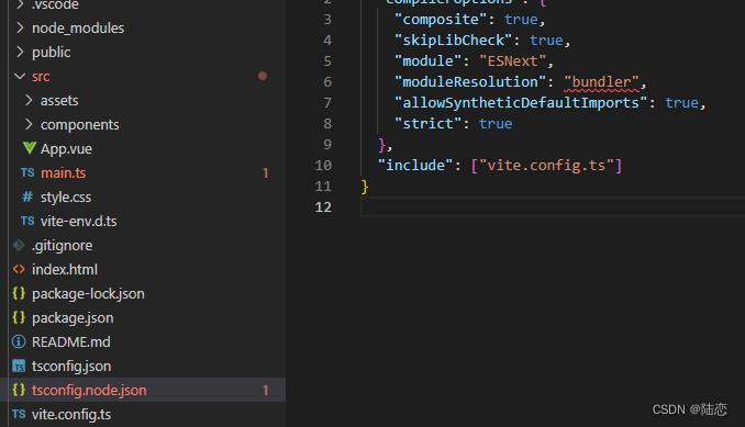 vite + vue3 + typescript创建项目时遇到的一些问题记录（一）_vite中tsconfig.node.json报错-CSDN博客