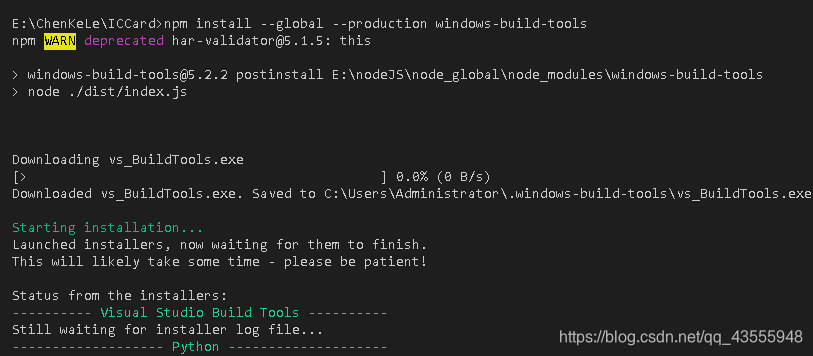 解决WINDOWS_BUILD_TOOLS安装缓慢的问题_npm install --global --production windows-build-to-CSDN博客