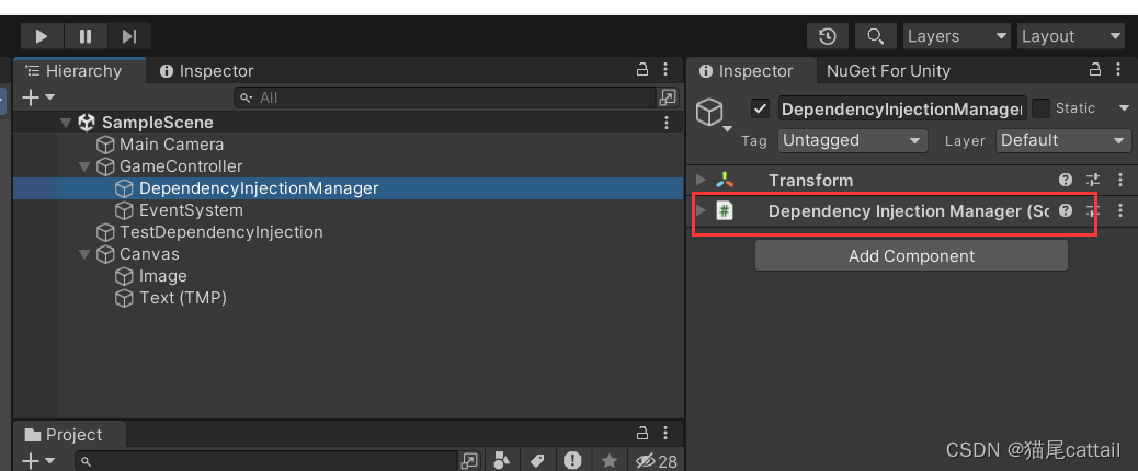 【Unity Code】Unity C# 使用微软 DependencyInjection 库实现依赖注入实验_using microsoft.extensions ...