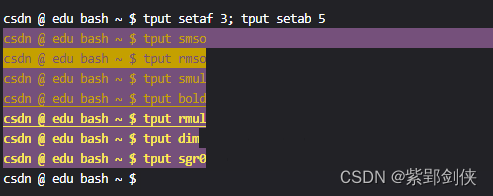 Linux shell编程学习笔记27：tput_tput setaf-CSDN博客
