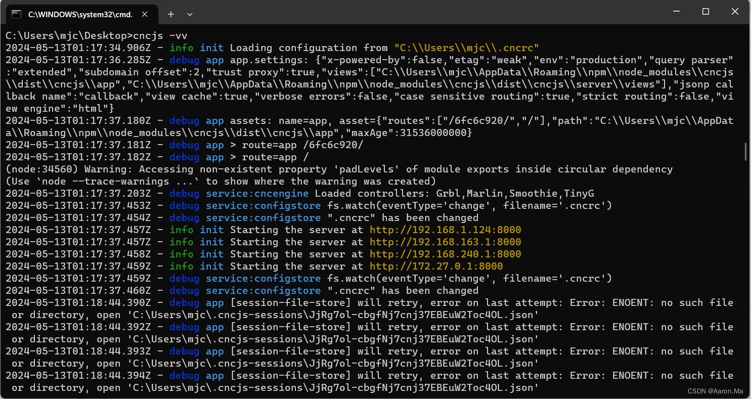 CNC 铣削控制器cncjs安装-CSDN博客