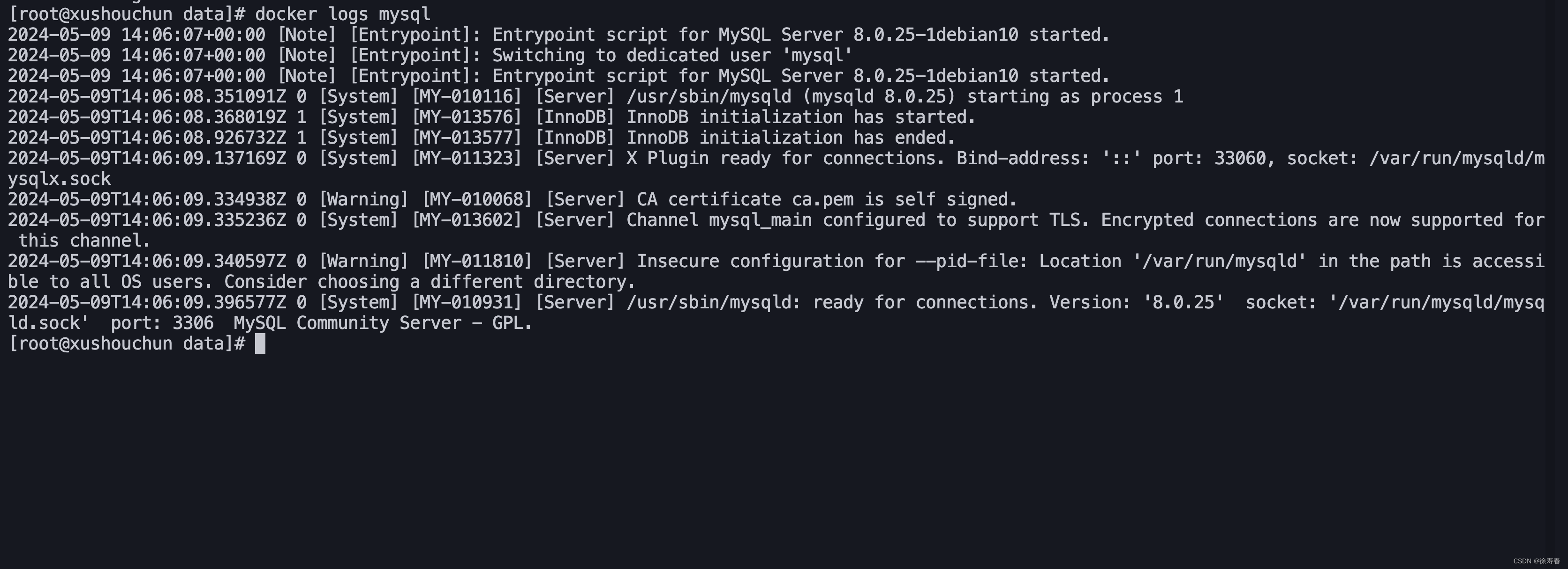 mysql: docker 异常 - mbind: Operation not permitted-CSDN博客