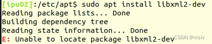 ubuntu20.04 安装lib-xml2失败问题(No package ‘libxml-2.0‘ found)_no package 'libxml-2.0' found-CSDN博客