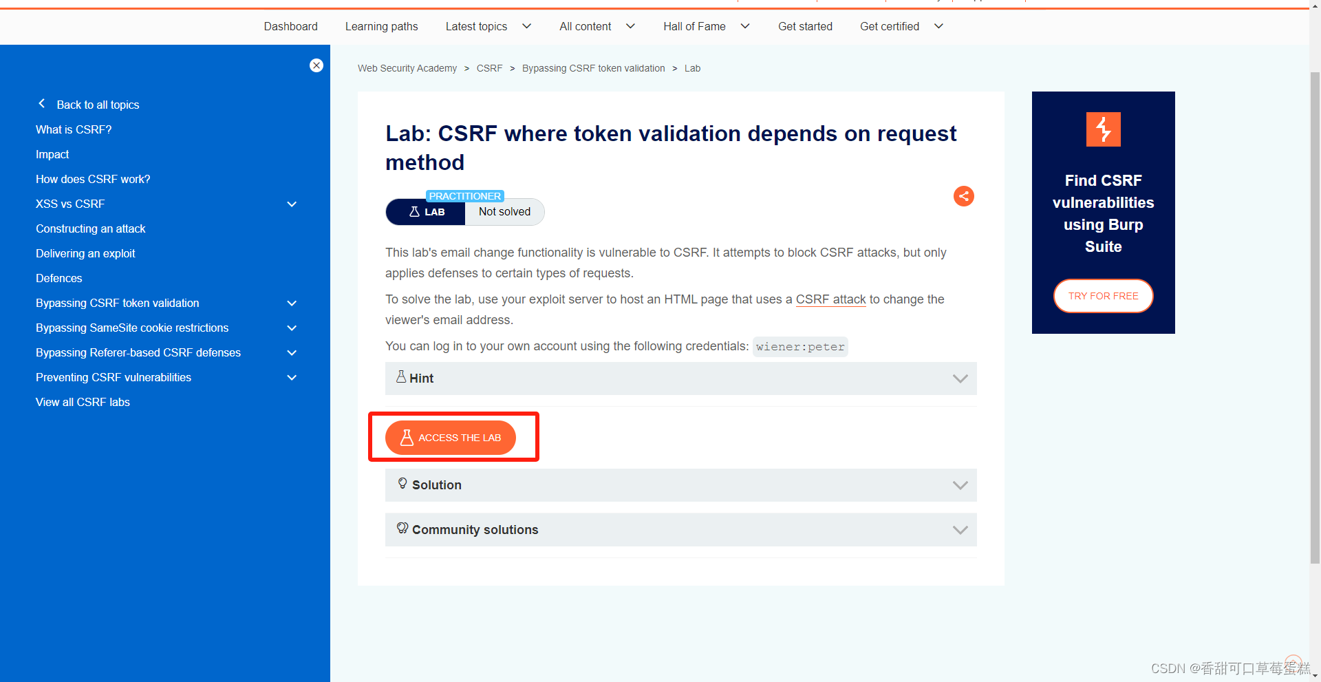 CSRF 攻击实验：更改请求方式绕过验证_csrf绕过-CSDN博客