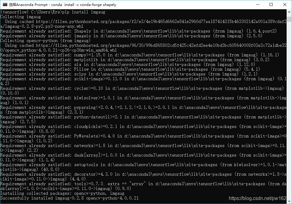 Anaconda环境下安装imgaug_conda install imgaug-CSDN博客