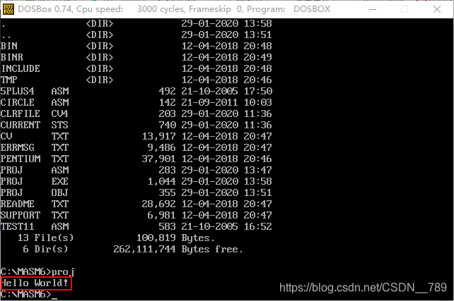 使用DOSBox-0.74编写Hello World的教程（全）_dosbox 0.74-CSDN博客