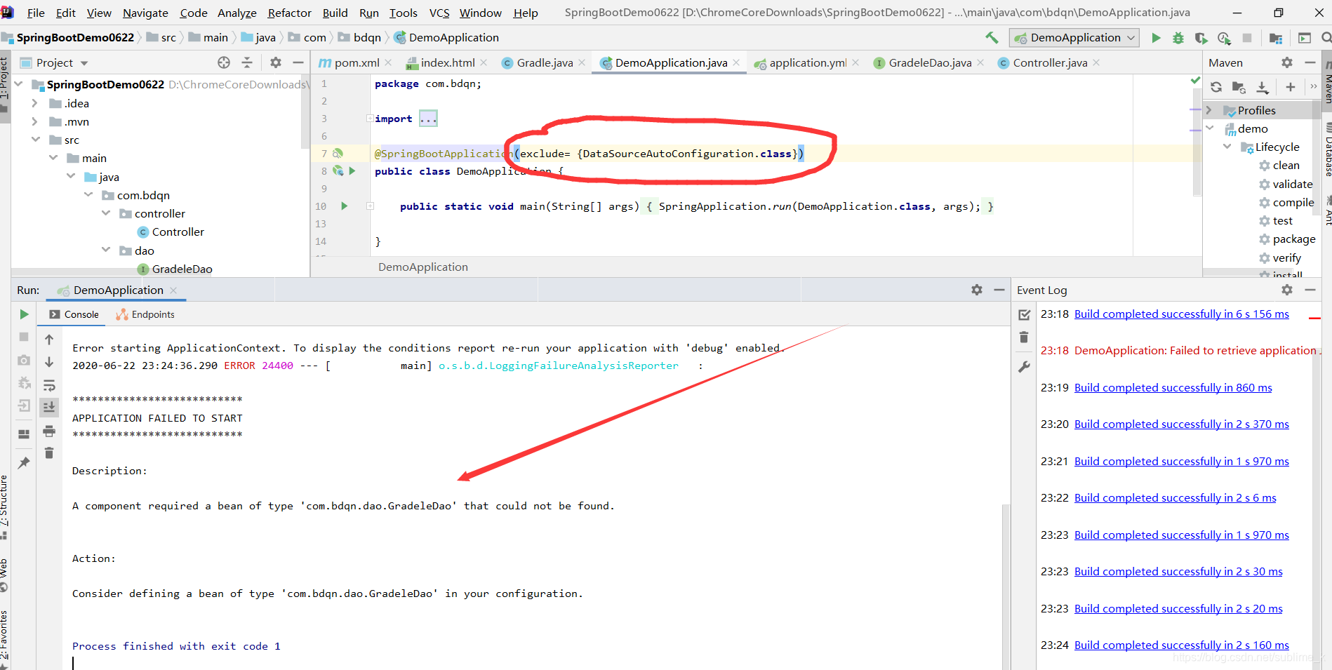IDEA中SpringBoot项目找不到接口Consider defining a bean of type com.xxxx.xxx.xxx in your configuration ...
