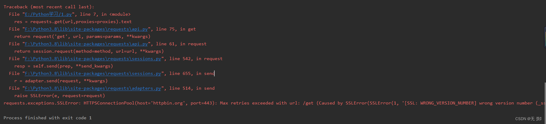 已解决（Python爬虫requests库报错 请求异常SSL错误，证书认证失败问题）requests.exceptions.SSLError: HTTPSConnectionPool-CSDN博客