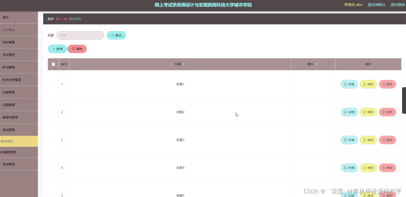 Nodevue毕设网上考试系统得设计与实现西南科技大学城市学院(程序mysqlexpress)基于nodejs和vue3的毕设 Csdn博客