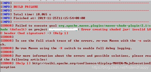 maven打包报错：Error creating shaded jar: invalid LOC header (bad signature)-CSDN博客