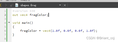 【OpenGL学习笔记六】使用QOpenGLShaderProgram编写着色器程序_qopenglshader::compile(fragment): error: 4:1: ':' -CSDN博客