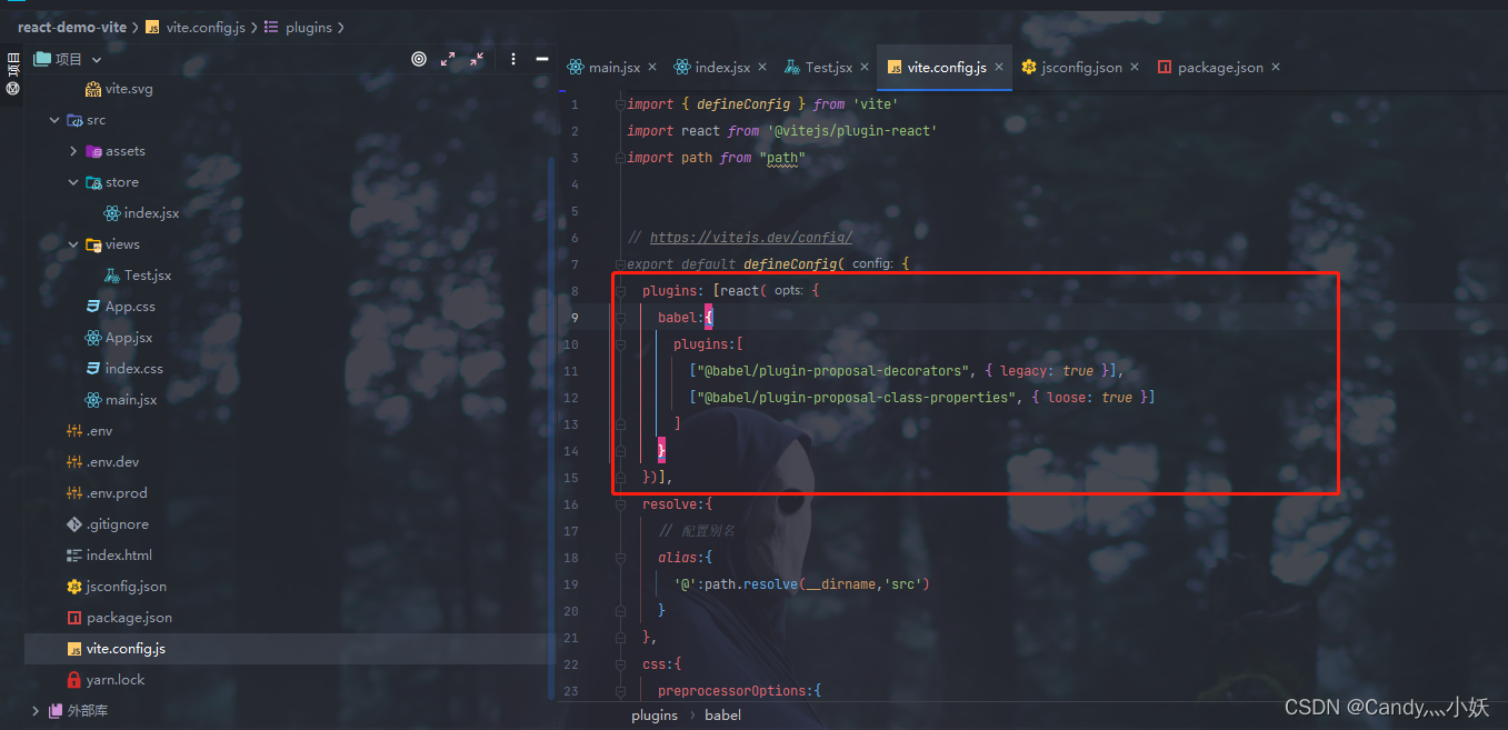 VITE 创建React使用装饰器_vite 装饰器-CSDN博客