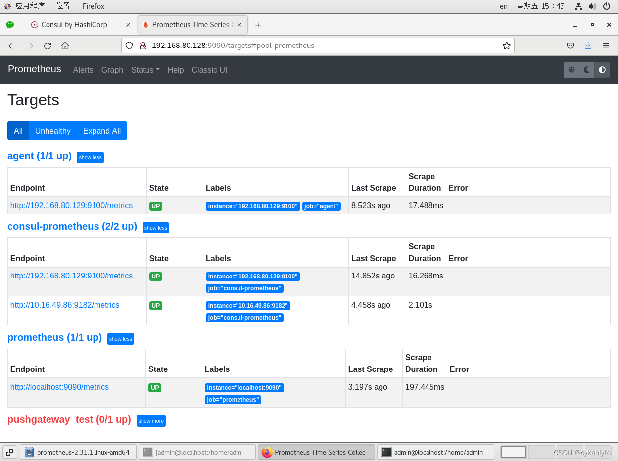 学习笔记：Prometheus 配置之consul 实现自动服务发现以及热加载配置_prometheus热加载配置-CSDN博客